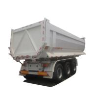 China 35 Cubic Rear Hydraulic Lifting Dump Tipper Semi Truck Trailer with 3/4 Axle Number for sale