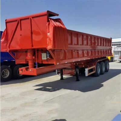 China Self-dumping 3 Axles 34 Cubic Meter Rear Dump Tipper Truck Dimension 9300*2500*3800mm for sale