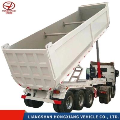 China Mechanical Suspension 3 Axle 40t 60t Hydraulic Dump Trailer Tipper Dumper Truck Trailer for sale