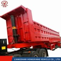 China Mechanical Suspension 3 Axle 40t 60t Hydraulic Dump Trailer Tipper Dumper Truck Trailer for sale