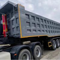 China U-Turn Back 50t 60t 4 Axis Heavy Duty Side Aluminum Rear 30 50 60ton Hydraulic Semi Truck Dnd Dump Trailer for sale