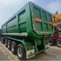 China U-Turn Back 50t 60t 4 Axis Heavy Duty Side Aluminum Rear 30 50 60ton Hydraulic Semi Truck Dnd Dump Trailer for sale