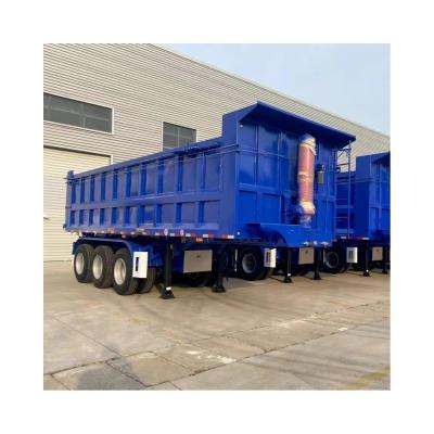 China 4 Axle Manufacture 100 Tons Truck Tipper Dump Rear Semitrailer for Heavy Duty Machinery for sale