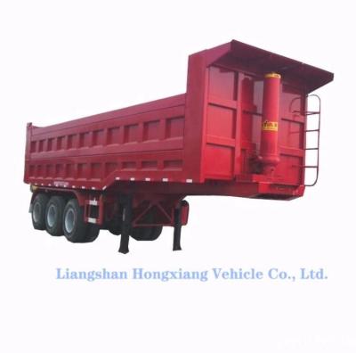 China Professional of 4-Axle Rear Tip-Over Semi-Trailer with Air Suspension and Steel Material for sale