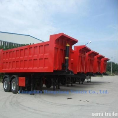 China Truck Trailer Manufacturers in Dump Semi Trailer with Dual Line Braking System for sale