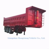 China Truck Trailer Manufacturers in Dump Semi Trailer with Dual Line Braking System for sale