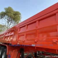 China Truck Trailer Manufacturers in Dump Semi Trailer with Dual Line Braking System for sale