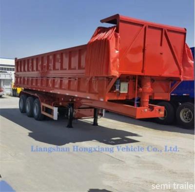 China Stones and Sands Function 3/4 Axle Dumper Tipping Tandem Hydraulic Dump Tipper Trailer for sale