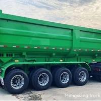 China Customizable Semi Trailer Tipping Gravel Used Tri Axle Semi Bottom Gooseneck Dump Haulers for sale