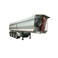 China 80 Ton Utility Steel Truck for Cargo Transport 3-Axle Rear Flip Dump Semi-Trailer for sale
