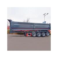 China 80 Ton Utility Steel Truck for Cargo Transport 3-Axle Rear Flip Dump Semi-Trailer for sale