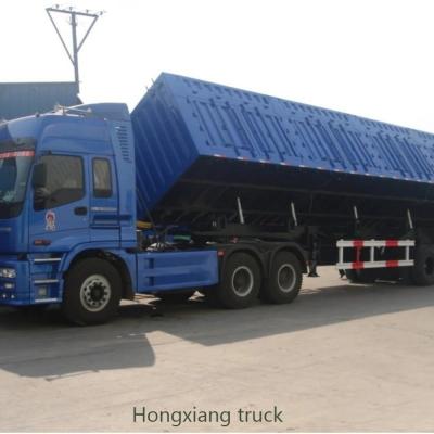 China Tire Number 8 Axle 25 Cubic Meters 30ton Dump Semi Trailer Hydraulic Tipper Semi-Trailer for sale
