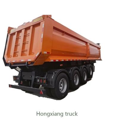 China Cross Arm Type 3 Axles 50 Ton Tipping Dump Truck Semi Trailer Rear Dump Semi-Trailer for sale