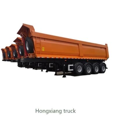 China Truck Trailer Tipper Trailer Sale Heavy Duty 3 4 5 Axles 45 Cubic U Shape Dump Tractor for sale