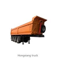 China Truck Trailer Tipper Trailer Sale Heavy Duty 3 4 5 Axles 45 Cubic U Shape Dump Tractor for sale