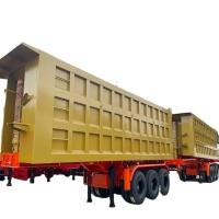 China 12 Tire Number Dump Semi-Trailer 40t 50t Truck 3-Axle U-Shaped for Hydraulic Mining Tractor for sale