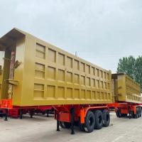 China 12 Tire Number Dump Semi-Trailer 40t 50t Truck 3-Axle U-Shaped for Hydraulic Mining Tractor for sale