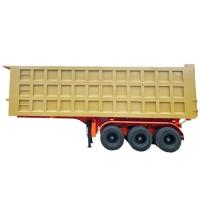 China 80 Ton 3 4 Axle Rear Tilt Trailer with 12 Tires and ABS Anti-lock Braking System for sale