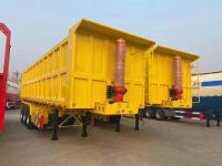 China 30cbm Rear Tipper Semi Trailer with Flatbed Design and Tri-Axle Hydraulic Self Tipping for sale