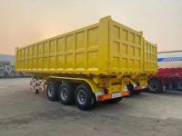 China 30cbm Rear Tipper Semi Trailer with Flatbed Design and Tri-Axle Hydraulic Self Tipping for sale
