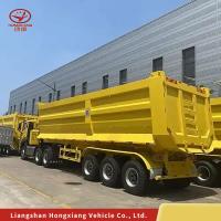 China 3 Axles Tipper Semi Trailer Rear Dump Trailer 13500X3000X1550 mm with Landing Leg 28t for sale