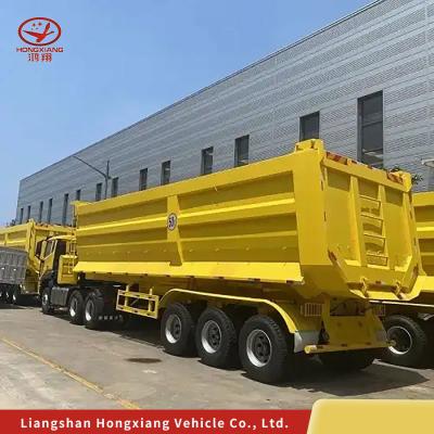 China ABS Anti-lock Braking System Hydraulic Cylinder Tipper Full Truck Side Dump Full Trailer for sale