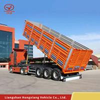 China Farm Trailer Drawbar Tipper Side Farm Dump Semi Trailer Armenia Grade Heavy Duty for sale