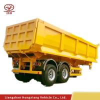 China Flatbed Heavy Duty 13500X3000X1550 mm Tractor Hydraulic End Rear Tipper Dump Semi Trailer for sale