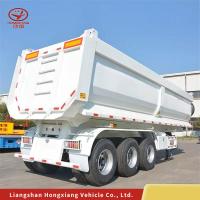China Flatbed Heavy Duty 13500X3000X1550 mm Tractor Hydraulic End Rear Tipper Dump Semi Trailer for sale