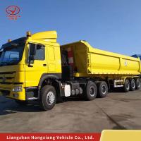 China Cross Arm Type Hardox Tipping Rear Dump Trailer Hydraulic Tipper Dump Semi Truck Trailer for sale