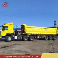 China Cross Arm Type Hardox Tipping Rear Dump Trailer Hydraulic Tipper Dump Semi Truck Trailer for sale