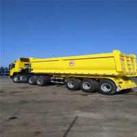 China 1 Year After-sales Service Hydraulic Lift Flatbed Trailer with Manual Landing Leg for sale