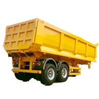 China 1 Year After-sales Service Hydraulic Lift Flatbed Trailer with Manual Landing Leg for sale
