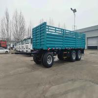 China 9000-10000mm Wheel Base Axle Remorque Benne Alloy Grain Dump Truck Tipper Semi Trailer for sale