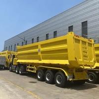 China Self Discharge Rear End Tipper Dump Trailer Truck Semi Trailer for Heavy Duty Hauling for sale