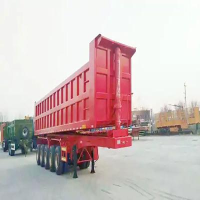 China Africa Heavy Duty Axle Ton Tipper Truck Rear Dump Semi Trailer with 12r22.5 Tires for sale