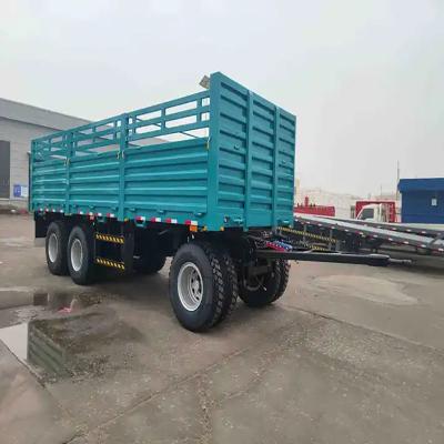 China Flatbed Three Axles U-Type Tipping Semi Trailer Dump Trailers with Two Speed Landing Leg for sale