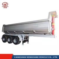 China Steel 3 Axle Tipping Semi Trailer Tipper Truck Trailer Dump Trailer for Heavy Loads for sale