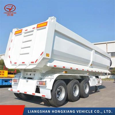 China Hyva Cylinder U Shape Tipper Semi-Trailer for Flatbed Cargo 13500X3000X1550 mm Load for sale