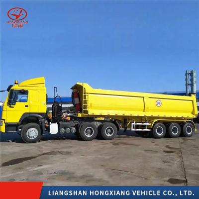 China 1 Year After-sales Service 3 Axles Truck Semi Rear Dump Trailer Affordable Prices for sale