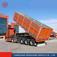 China 2240mm Tread Multi-Axle Ton Hydraulic Semi Truck Trailer for Easy Dumping and Tipping for sale