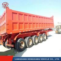 China Steel Rear Tipping Dump Truck Trailer for Heavy-Duty Construction 13500X3000X1550 mm for sale