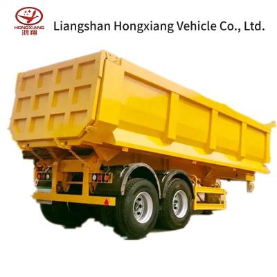 China Feet Dump Skeletal Semi Trailer with Germany Hyva Hydraulic System 13500X3000X1550 mm for sale