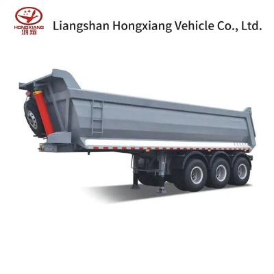 China 2240mm Tons Stone Sand Soil Self-dumping Rear Tipper Dump Truck Trailer for Recycling for sale