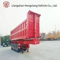 China 2 Axle Number Sand Dumper Side Tipper Dumper Semi Trailer Dump Truck Tire 12r22.5 for sale