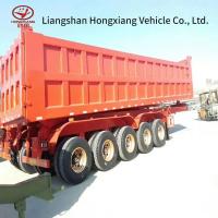 China 2 Axle Number Sand Dumper Side Tipper Dumper Semi Trailer Dump Truck Tire 12r22.5 for sale