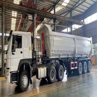 China Steel Hydraulic Cylinder 4 Axles U Type 50 Tons End Dump Trailer Tipper Semi Truck Trailer for sale