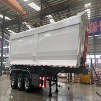China Steel Hydraulic Cylinder 4 Axles U Type 50 Tons End Dump Trailer Tipper Semi Truck Trailer for sale