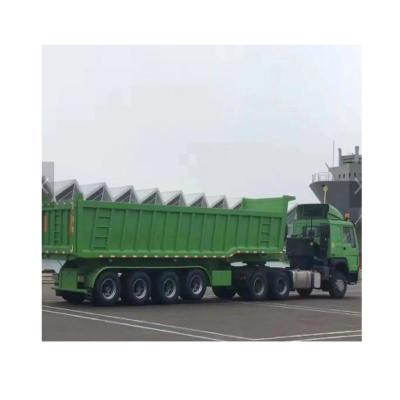 China 4 Axles 30t 50t U Shape Dump Truck Semi Trailer Tread 2240mm Affordable and Durable for sale