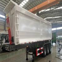 China Dump Transport Semi Trailer with 12r22.5 Tire and Cross Arm Type Suspension Made for sale